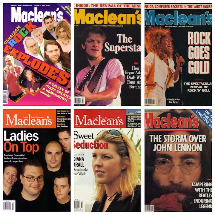 Maclean's cover stories - Music journalism, books and more